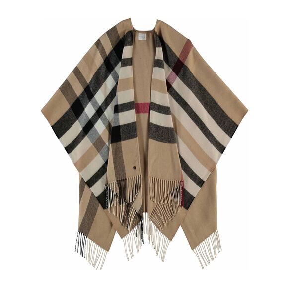 Fraas | Accessories | Fraas Exploded Plaid Ruana Shawl Poncho With ...